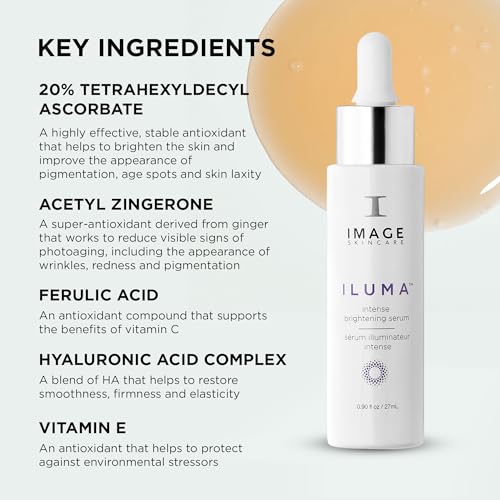 IMAGE Skincare, ILUMA Intense Brightening Serum, Helps Reduce Appearance of Dark Spots & Facial Pigmentation for Even Skin Tone, 0.9 fl oz