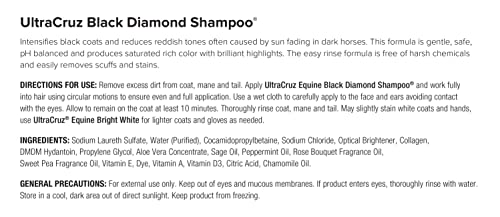 UltraCruz Equine Black Diamond Horse Shampoo, Conditioner and Fly & Tick Spray Bundle, 32 oz Each