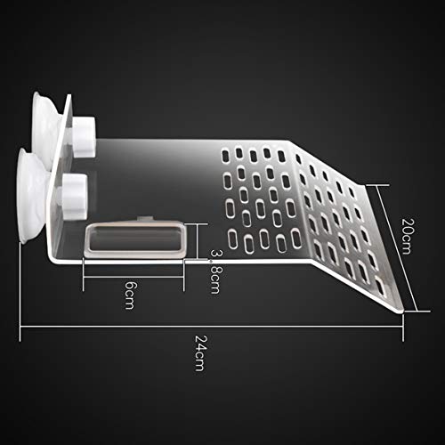 Sunxenze Large Size Acrylic Turtle Basking Platform, Fish Tank Aquarium Platform, Tortoise Resting Terrace with 3PCS Suction Cups