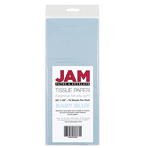 JAM PAPER Tissue Paper - Baby Blue - 10 Sheets/Pack