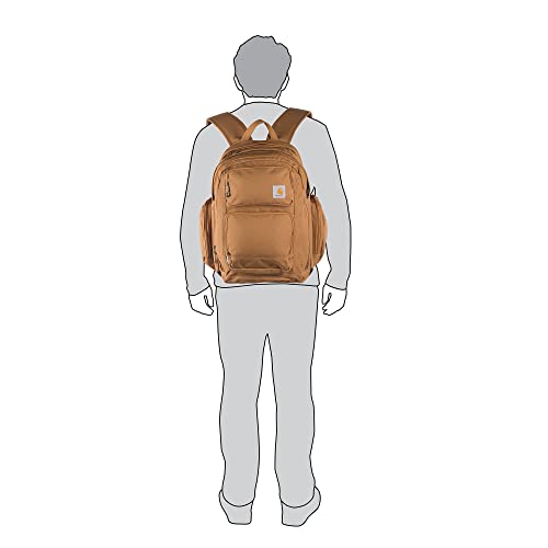 Carhartt Unisex Adult Force Pro Backpack with 17-Inch Laptop Sleeve and Portable Charger Compartment, Black, One Size
