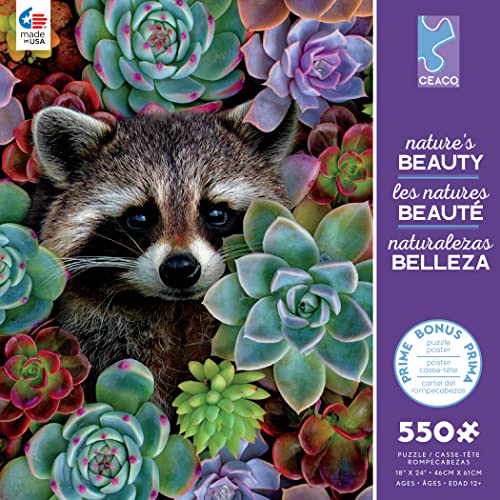 Ceaco - Nature's Beauty - Racoon - 550 Piece Jigsaw Puzzle,24 x 18