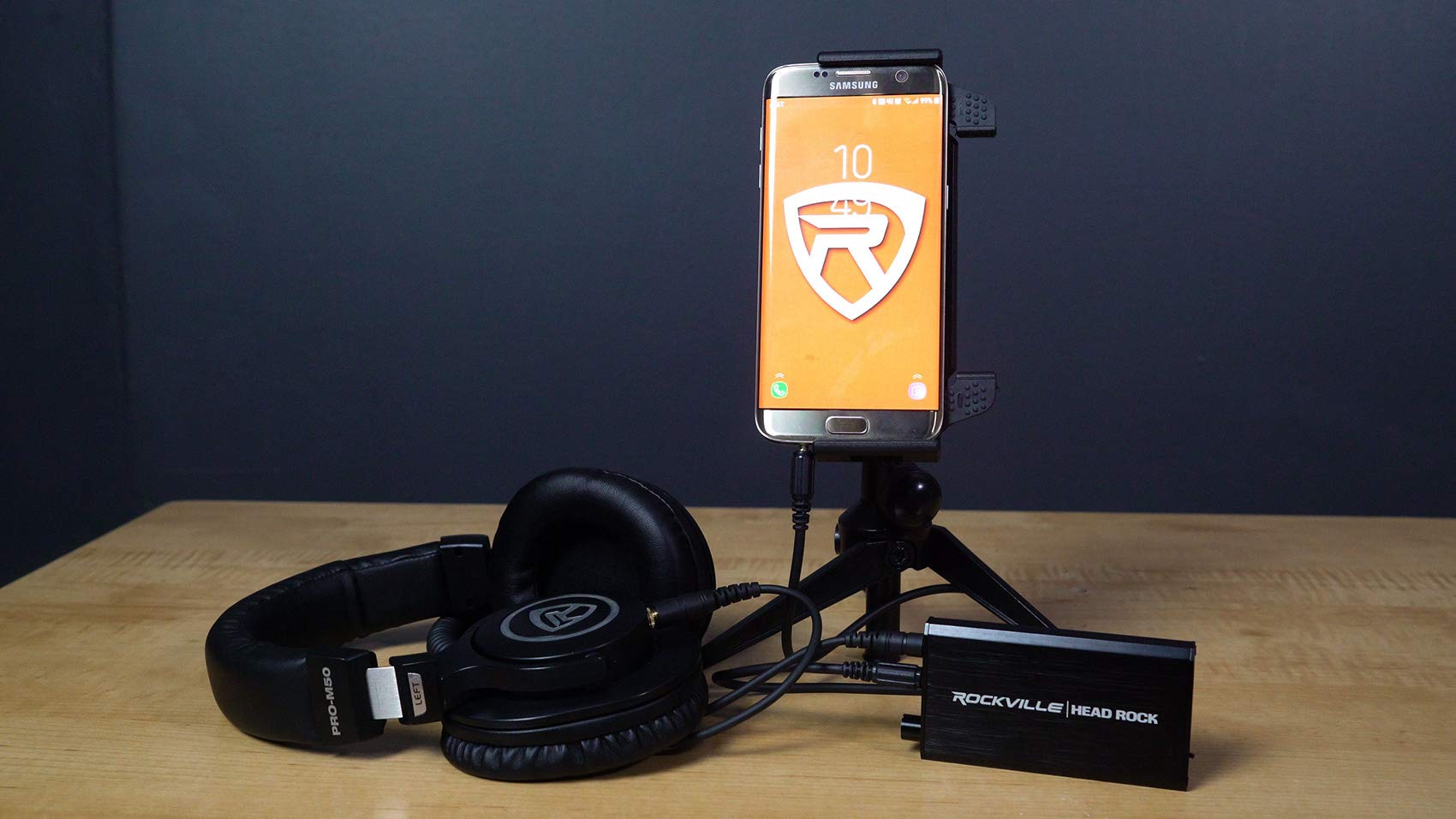 Rockville HeadRock Battery Powered Rechargeable Personal Headphone Amplifier Amp, Black