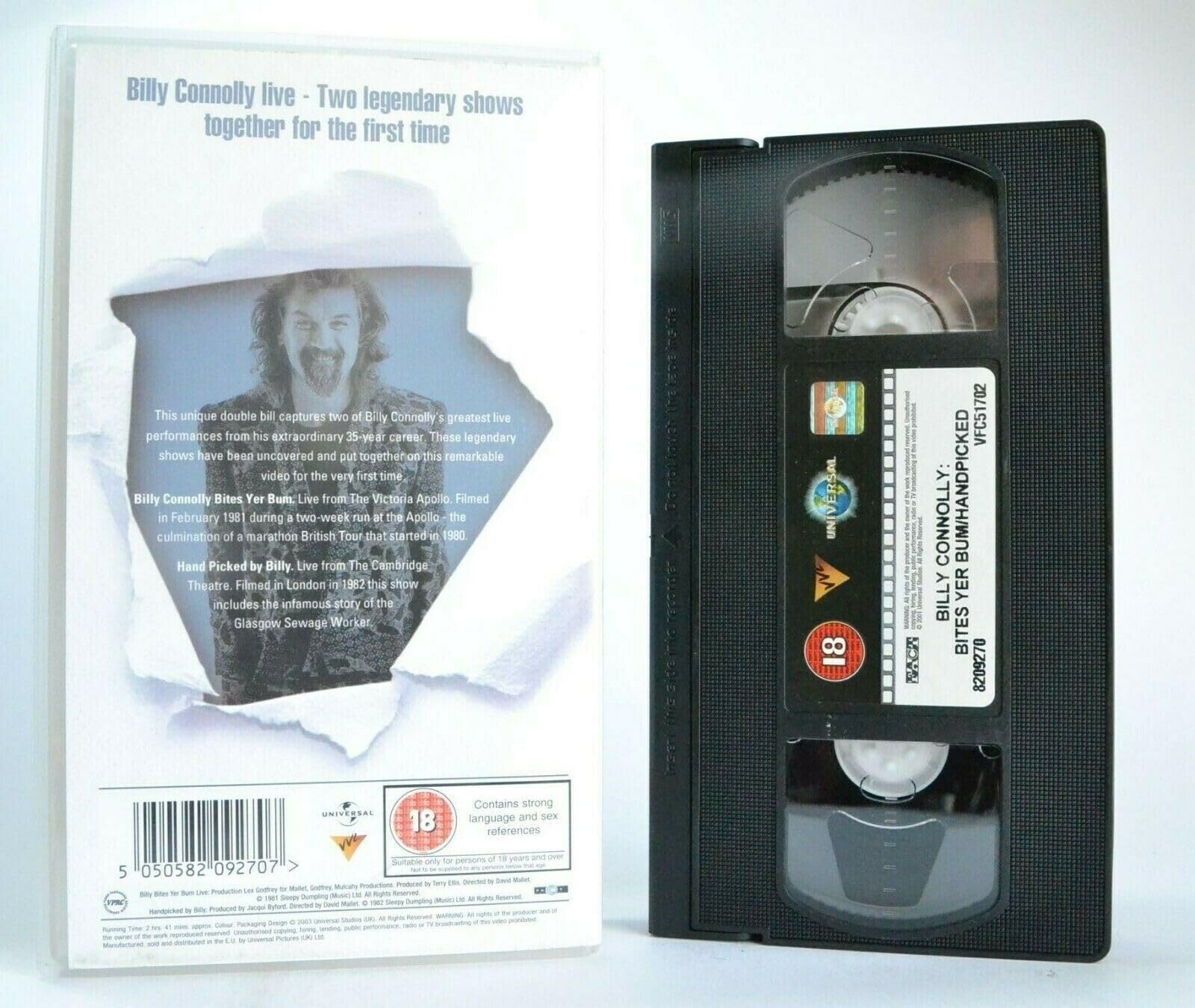 Billy Connolly: Bites Yer Bum (1980)/Handpicked (1981) - Live Comedy Shows - VHS