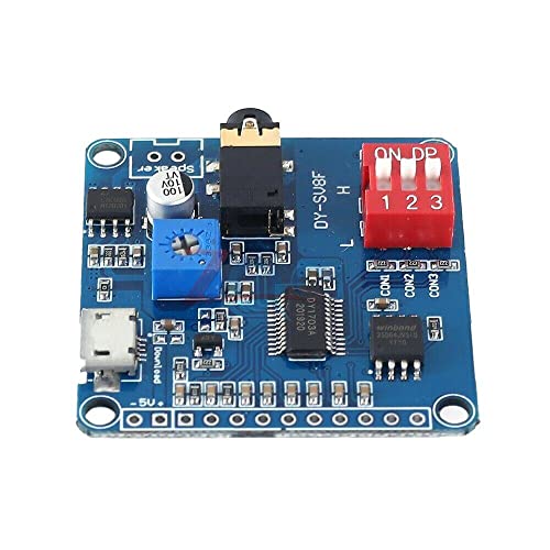 5W Voice Playback Module Board MP3 Music Player IO Trigger Amplifier UART Protocol Control USB Download 64MB Flash