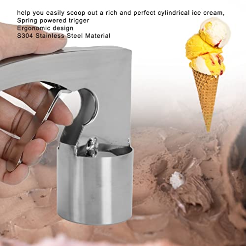 Cylinder Ice Cream Scoop Stainless Steel Cylinder Ergonomic Design Ice Cream Scooper Old Style Ice Cream Scoop