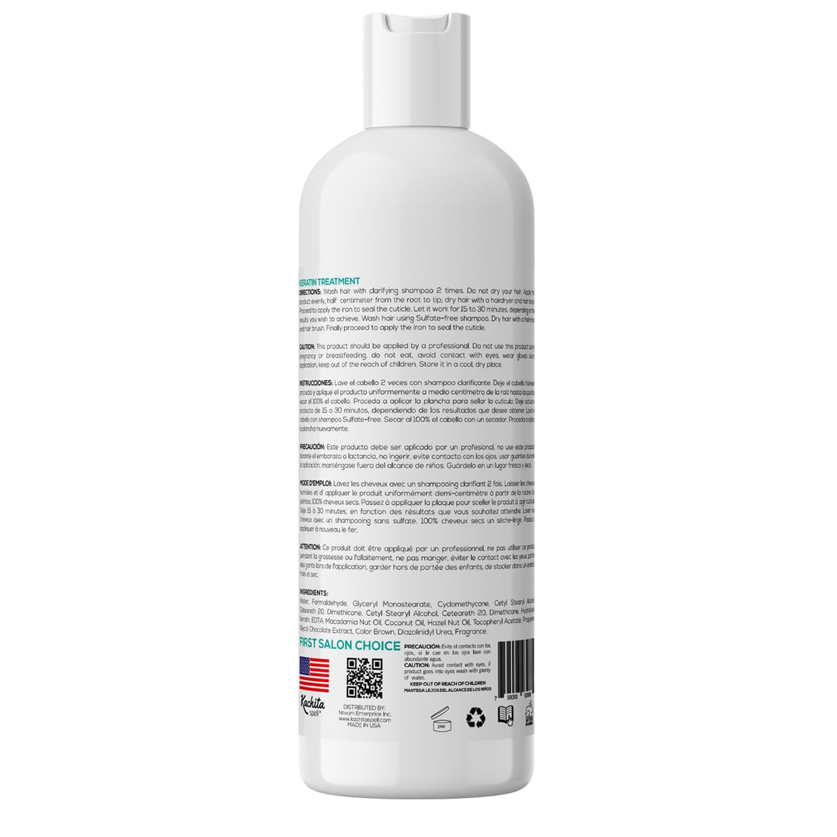 Kit Brazilian Keratin 3D IMPROVED FORMULA Treatment Hair Straighteners Hight Bright Kachita Spell + Clarify Shampoo