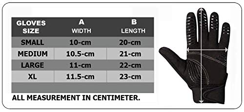 Rebz Wheelchair Gloves Disability Mobility Full Finger Breathable Non-Slip Material Good Grip Lightweight for Men and Women (Black, Large)
