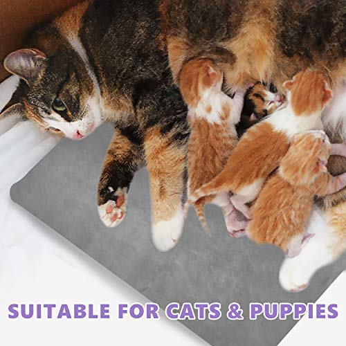 Pet Heating Pad for Cat Dog,Soft Electric Blanket Auto Temperature Control Waterproof Indoor,House Heater Animal Bed Warmer Heated Floor Mat,Whelping Supply for Pregnant New Born Pet