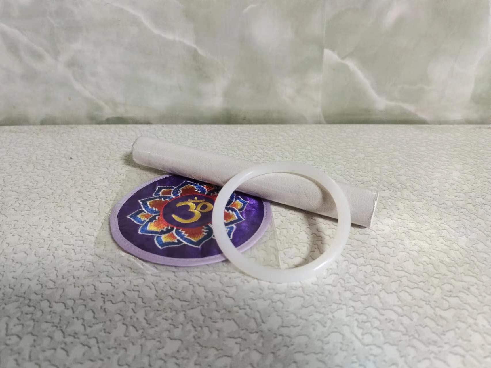 432Hz Morganite + Emerald +Obsidian Gemstone Fusion Crystal Singing Bowl C Root Chakra 14 inch with Free Suede Striker and O ring Rubber Mallet