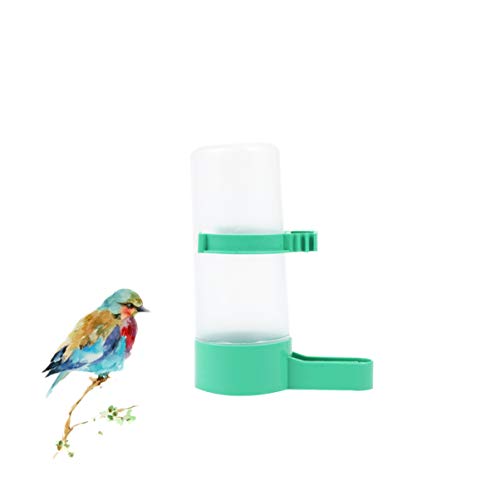 DOITOOL Parakeet Feeder 5PCS Bird Water Feeder- Reusable Bird Water Dispenser for Cage- Small Automatic Bird Feeder for Sparrow Chicken Parrots Quail Budgie Cockatiel Clear Container