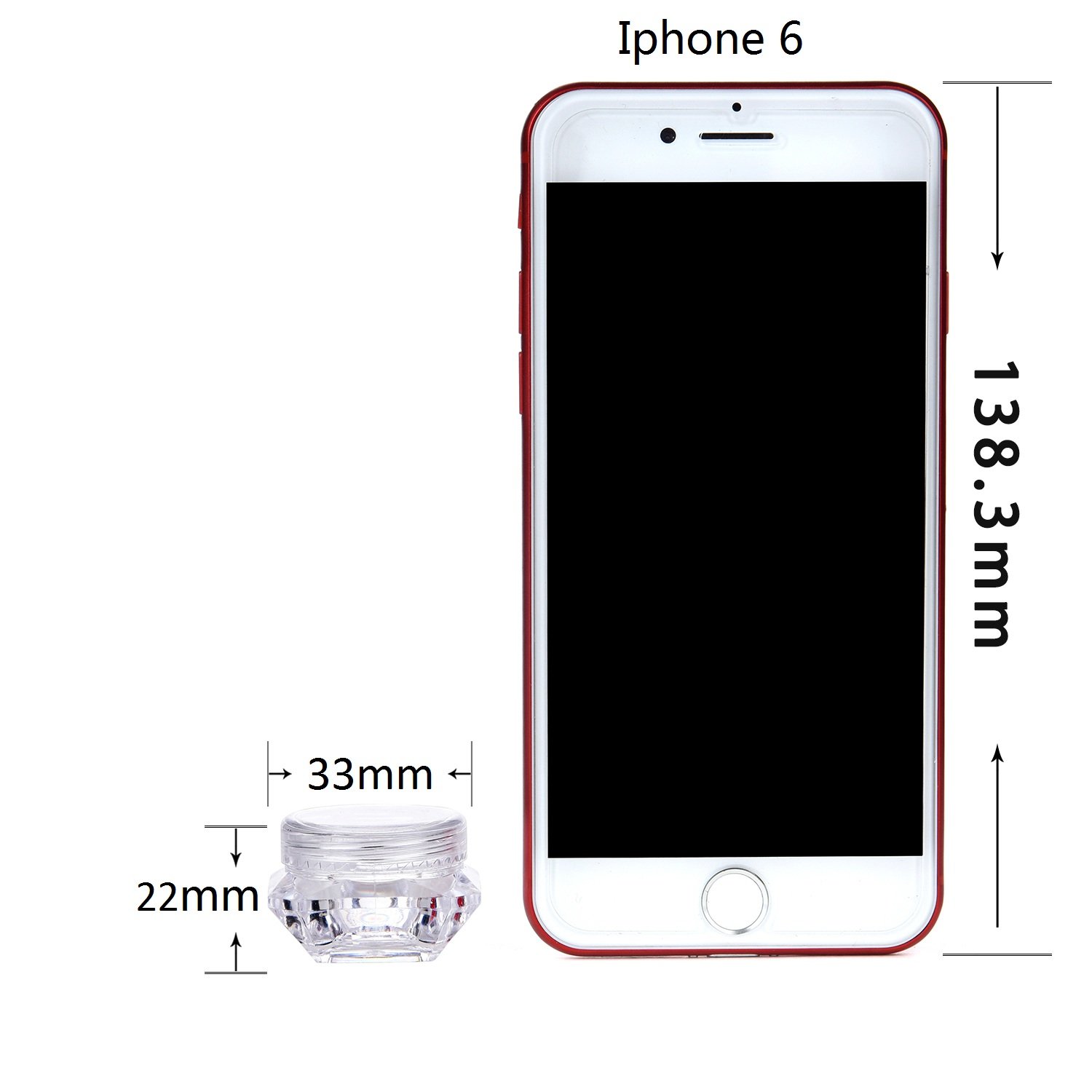 TMO 100pcs 5 Gram Clear Jars Plastic Jars Plastic Cosmetic Container Empty Cosmetic Sample Containers Transparent 5G/5ML Plastic Pot Jars for Eye Shadow,Nails,Powder,Paint