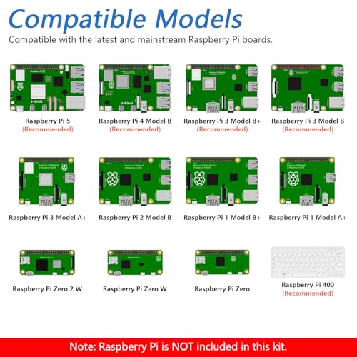 Freenove Ultimate Starter Kit for Raspberry Pi 5 4 B 3 B+ 400 Zero 2 W, 962-Page Detailed Tutorial, Python C Java Scratch Processing Code, 223 Items, 128 Projects (Raspberry Pi NOT Included)