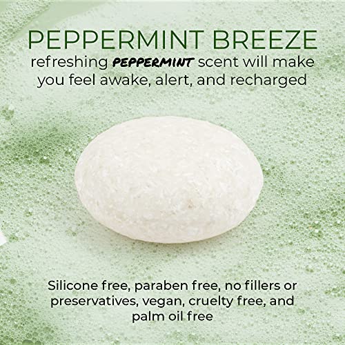 Suds & Co. Solid Shampoo Bar, Zero Waste Shampoo, Natural Shampoo Bar Soap, Sustainable, Eco-Friendly Hair Care - Peppermint, 3.0 Ounce