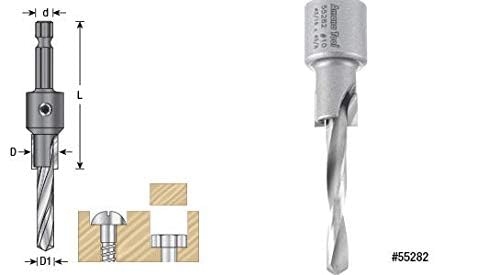 Amana Tool - (55286) Carbide Tipped Counterbore 1/2 Dia x 1/4 Quick Release Hex Shank