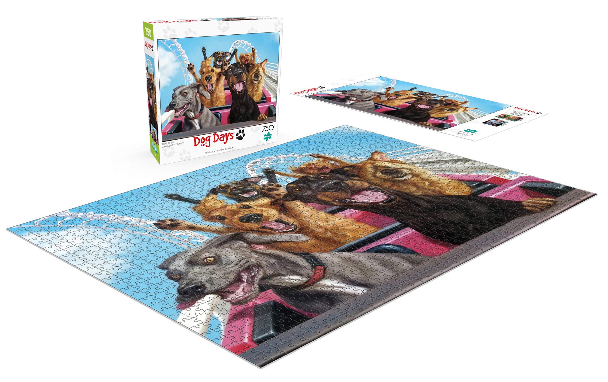 Buffalo Games - Lucia Heffernan - Fun at the Amusement Bark - 750 Piece Jigsaw Puzzle For Adults - High Quality Challenging Puzzle Perfect for Game Nights - Finished Size is 24.00 x 18.00