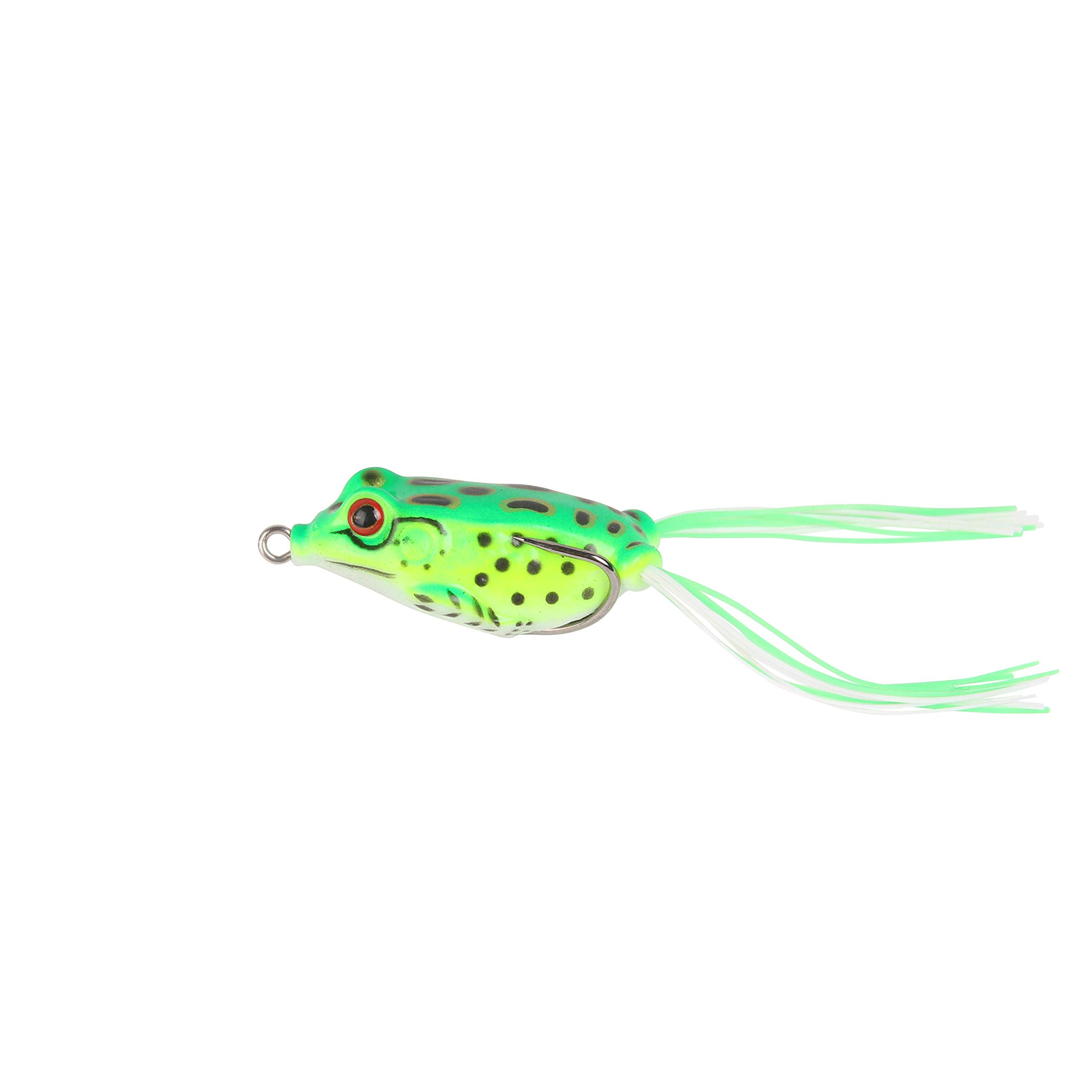 5pcs Frog Topwater Fishing Crankbait Lures Double Sharp Hooks Soft Bait for Bass Salmon Freshwater Saltwater Fishing with Tackle Box