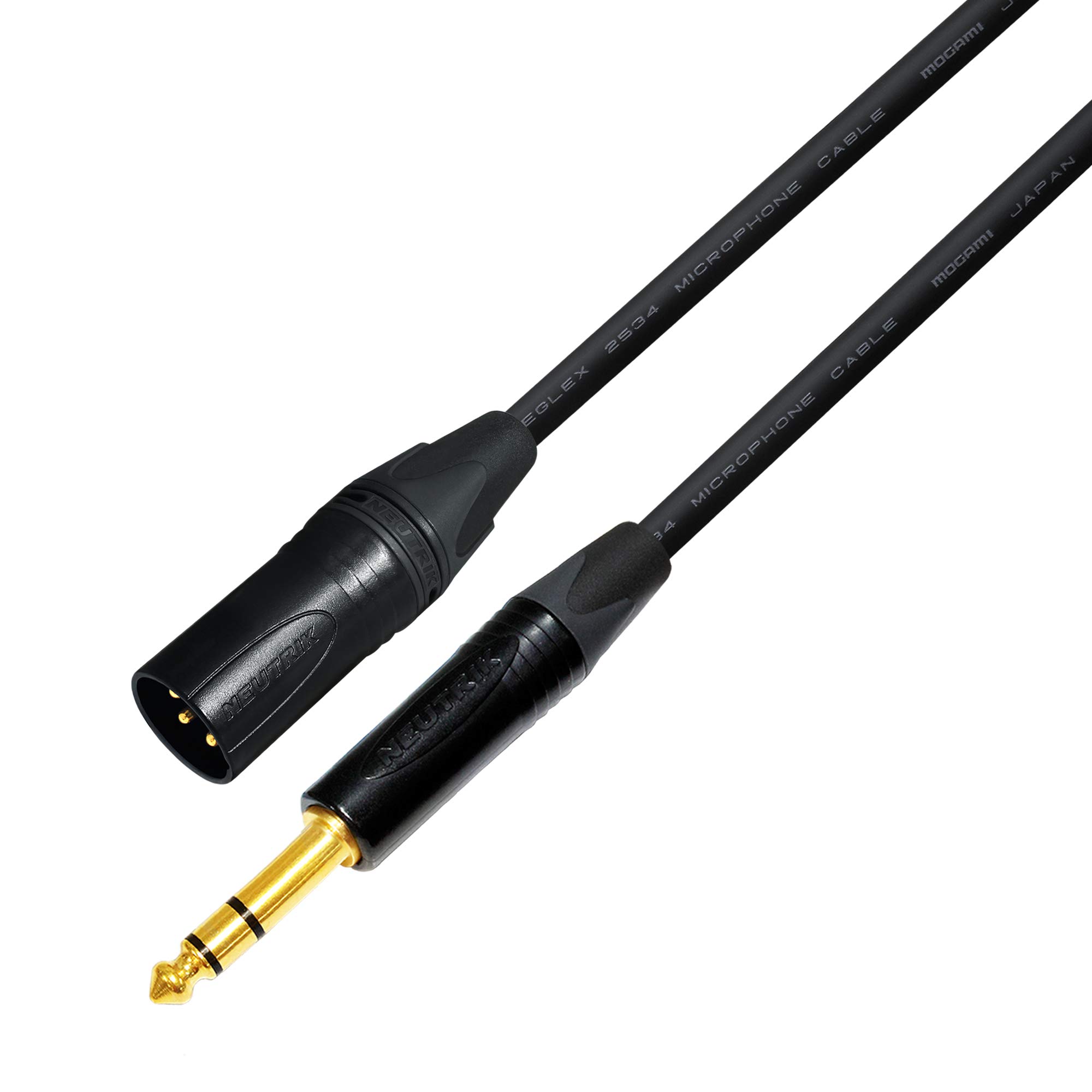 4 Foot - Quad Balanced Patch Cable CUSTOM MADE By WORLDS BEST CABLES – using Mogami 2534 wire and Neutrik NC3MXX-B Male XLR & NP3X-B TRS Stereo Phone Plug.
