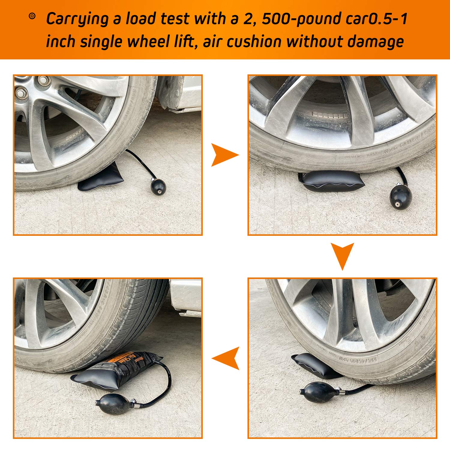 Air Wedge Bag,HTCELLE 3 Piece Commercial Grade Air Wedge Bag Pump Professional Leveling Kit & Alignment Tool Inflatable Air Wedge for a Variety of Jobs,Sizes/Small/Medium/Large.
