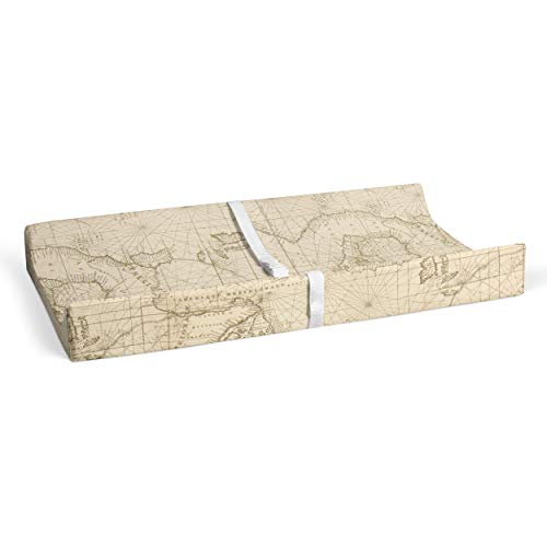 Glenna Jean Air Traffic, Changing Pad Cover Map Print, Blue/Red