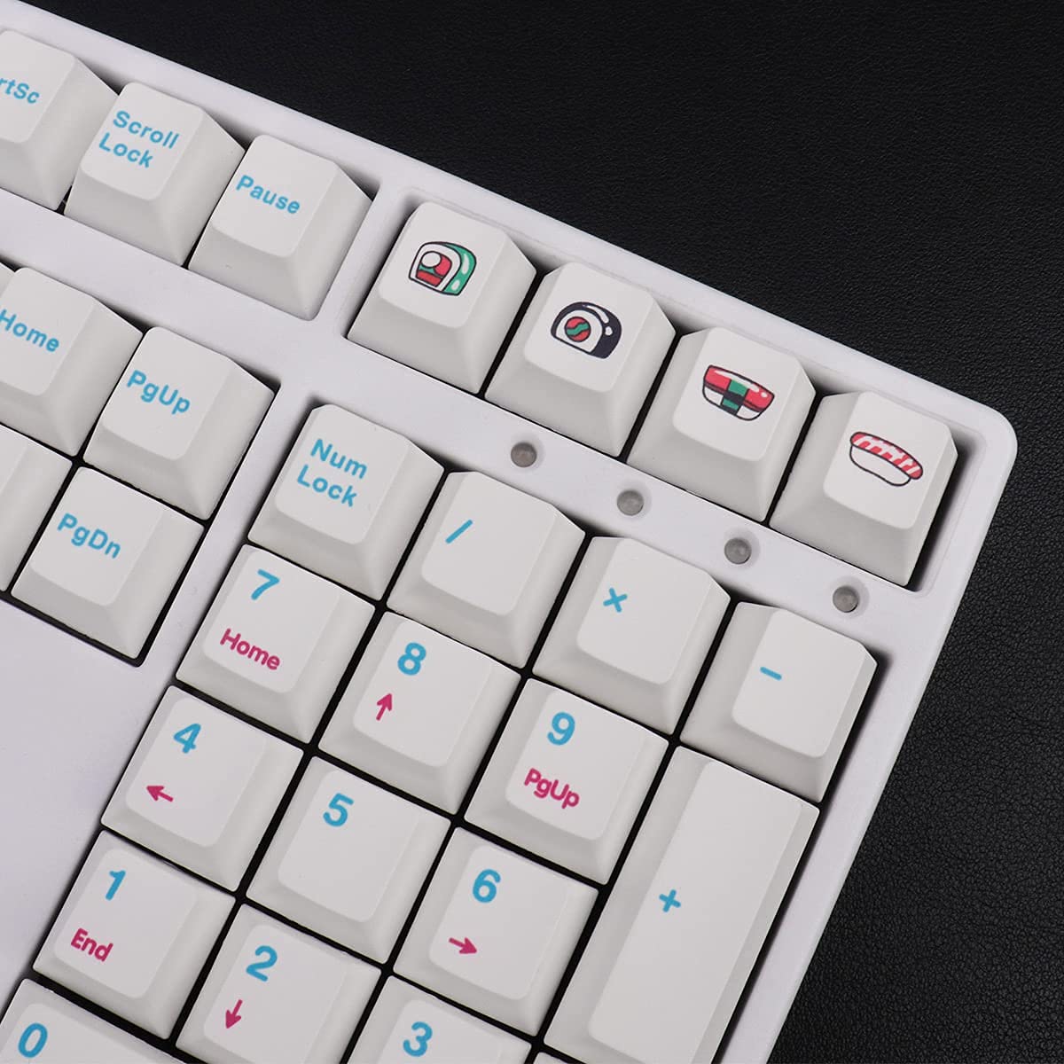 PBT Japanese Keycaps 135 Keys Dye Sublimation Cherry Profile with Key Puller Suitable for 104/87/61 60% MX Cherry Gateron Gaming Keyboard(Sushi Keycaps)