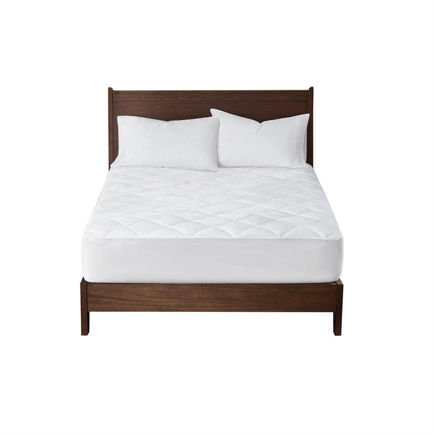 Sleep Philosophy Energy Recovery Waterproof Mattress Pad - Elastic Deep Pocket Bed Protector with Thermal Material for Healthy Living, Full White