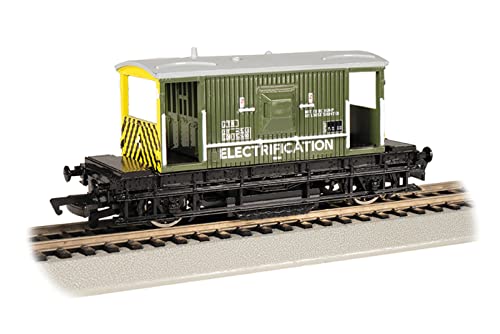 Bachmann Trains - British Brake Van Track Cleaning CAR - DEPARTMENTAL #LDB952490 (Electrification) with International Style Hook & Loop couplers - HO Scale (74904)