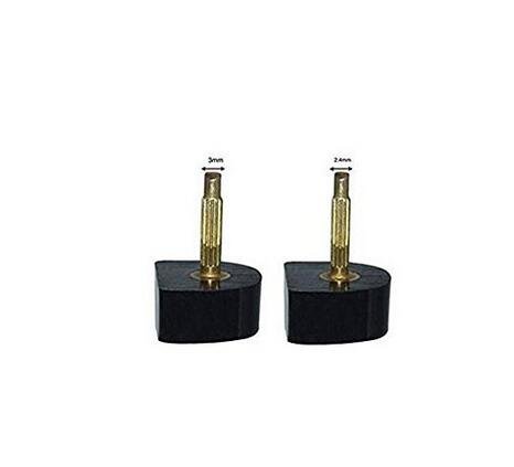 6 Pairs Black Durable U-Shape Heel Tips Replacement High Heel Caps Protectors Shoe Repair Tip Taps Shoes Dowels Lifts Replacement for Women Non-Slip (9mm, Thin Pins-2.4mm)