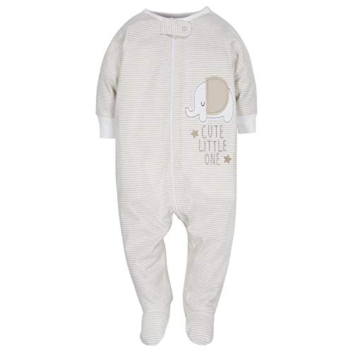 Gerber Unisex Baby 4 Pack Sleep 'N Play Footie Clouds/Elephant 0-3 Months