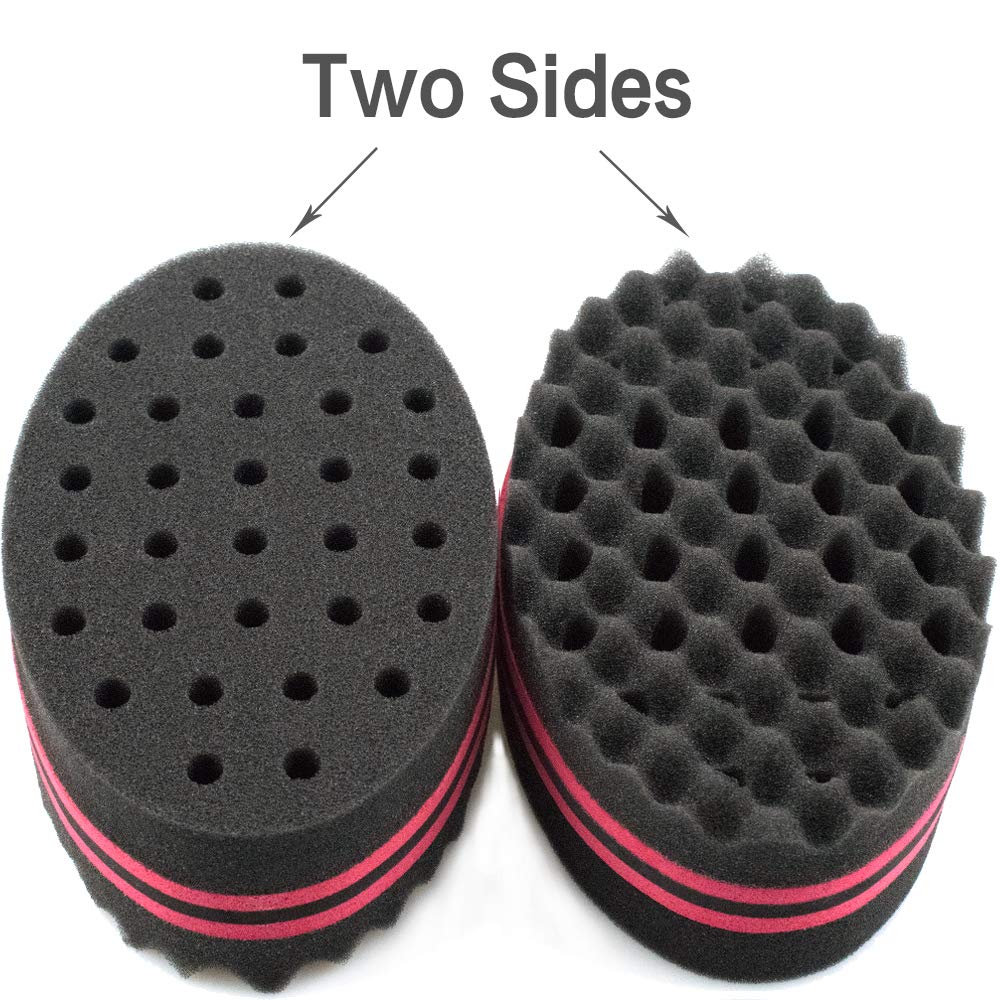 Small Holes Hair Sponge for Twists and Dreads Barber Afro Wave Nappy Curling Sponge Brush for Curls Women Men Natural Hair 1 Pcs