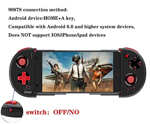 ipega-PG-9087S Wireless Game Controller Mobile phone Gamepad Joystick for Samsung Galaxy S23,S22,S21/Note20,10/oppo/vivo/one plus/LG/Android Smartphone/tablet (Android 6.0 and above)