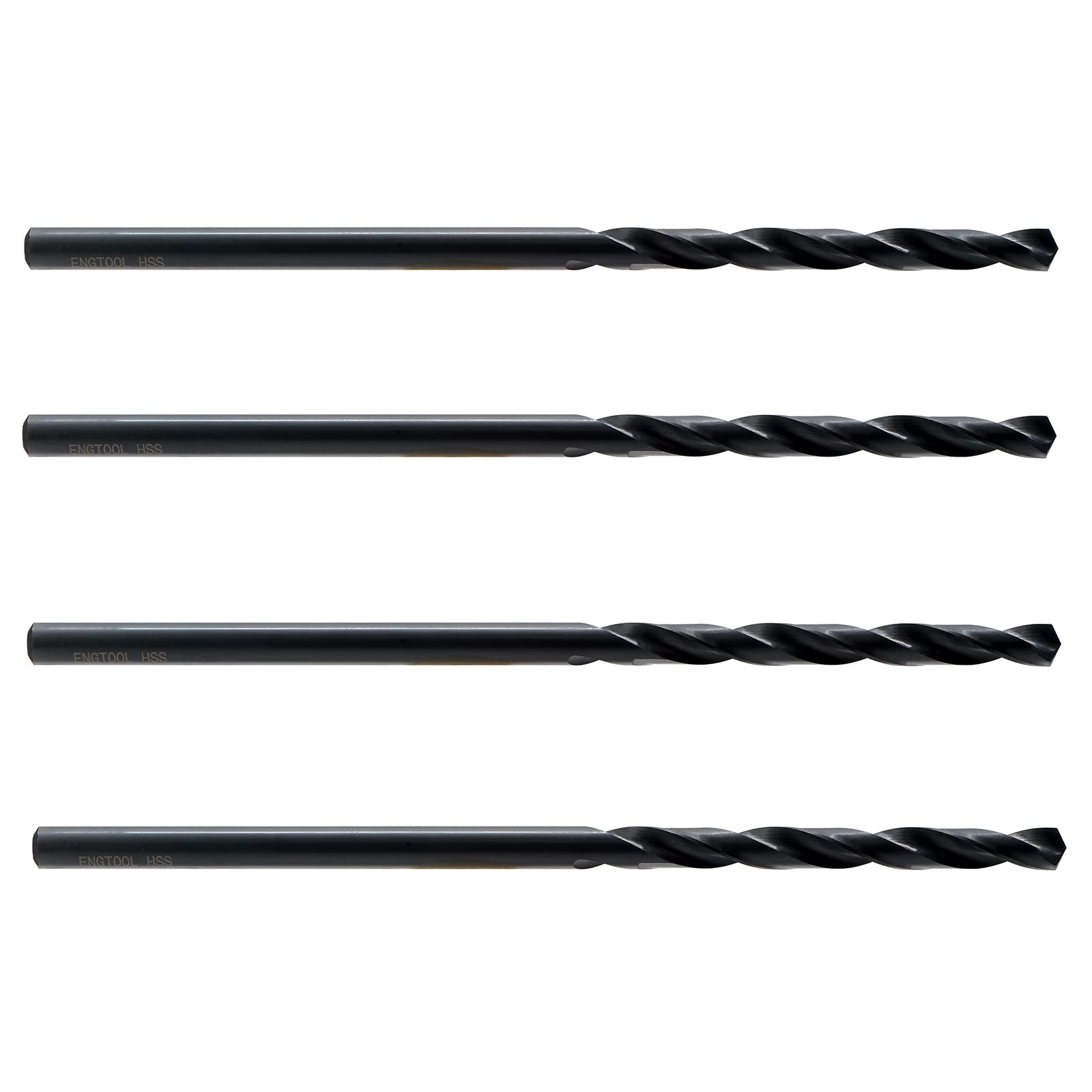MAXTOOL No. 30x6" 4pcs Aircraft Extension Drills Dia 0.1285" HSS M2 Extra Long Deep Twist Drill Bits Wire Gauge Numbered Straight Shank; ACN02B06R30P4