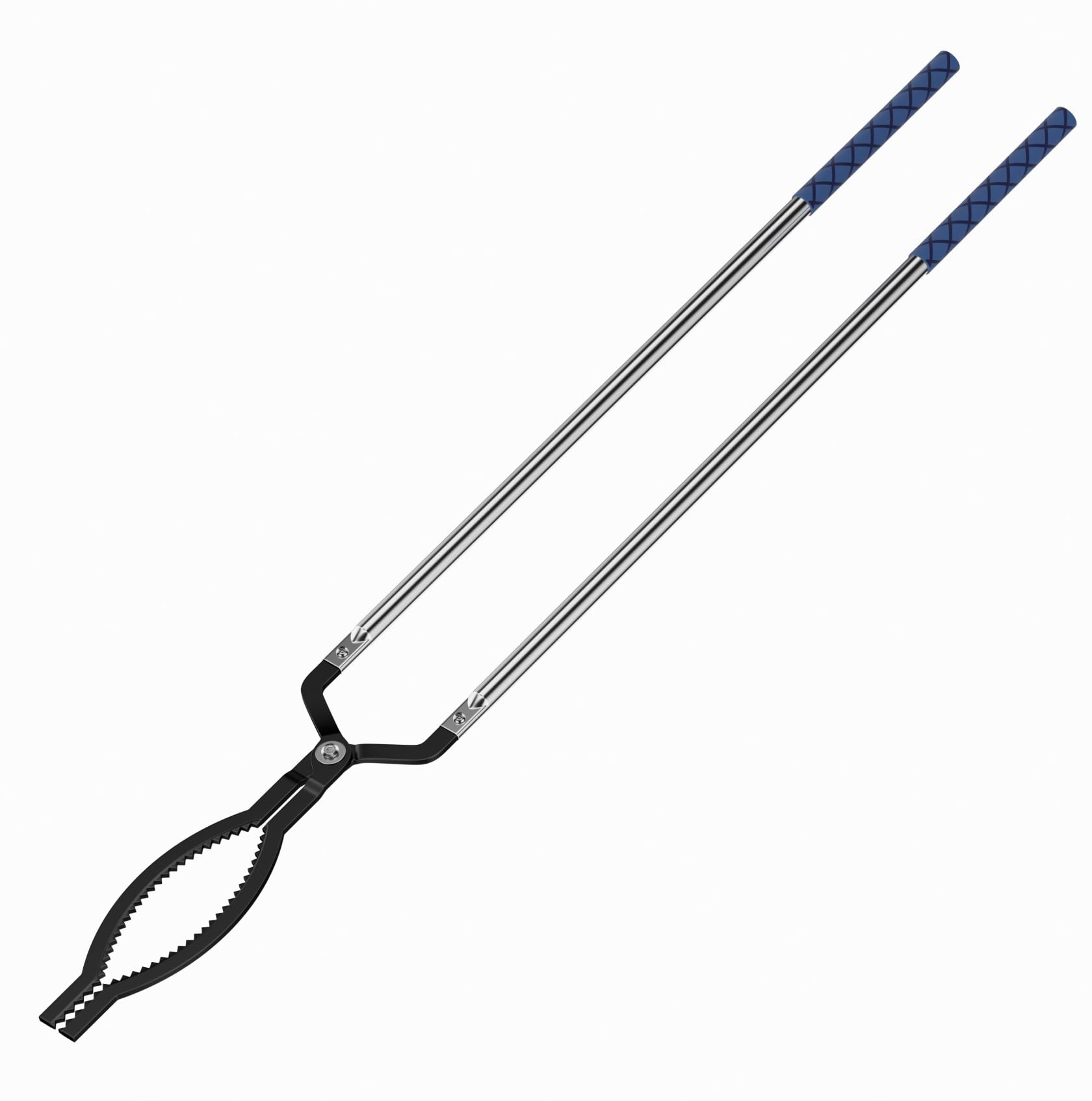 RAOMEIDE 41" Fireplace Tongs Log Grabber Heavy Duty Fire Tongs for Fire Pit Firepit Tongs for Outside Pits Campfire Firewood Tongs Log Grabber (Black)