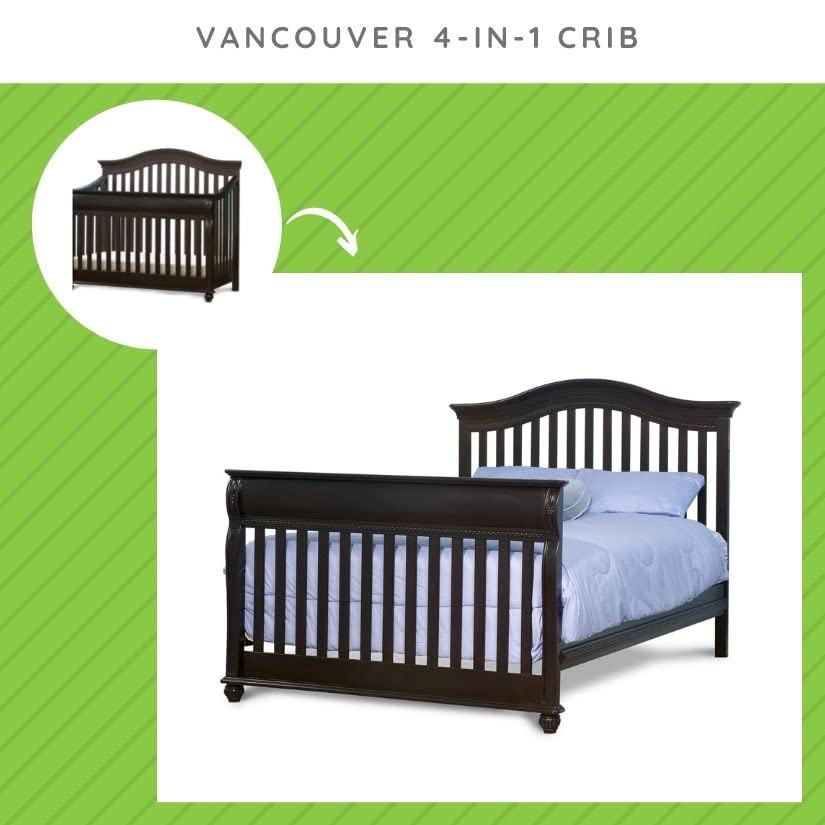 Full-Size Conversion Kit Bed Rails for Simmons Kids Cribs by Delta (Labrosse Cherry)