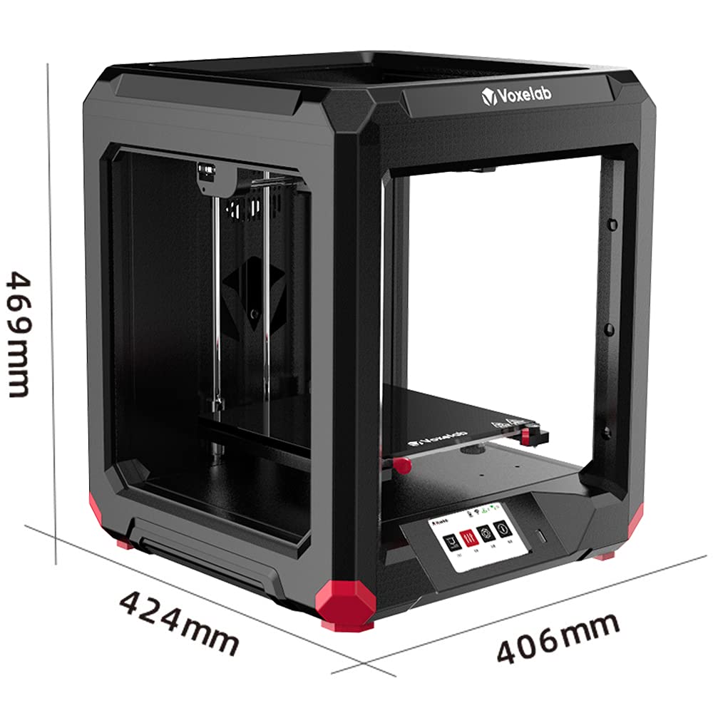 Voxelab Aries 3D Pinter, Dual Z-axis Rails & Fully Assembled Semi-auto Leveling FDM Printer with Filament Sensor, Carborundum Glass Platform, Printing Size 200 x200 x 200 mm