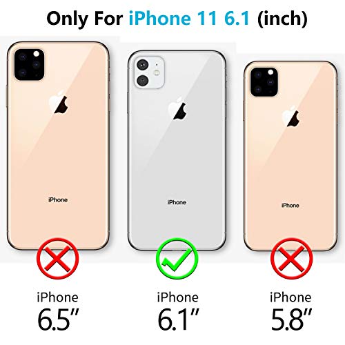 VAPESOON Compatible with iPhone 11 Waterproof Case, Built-in Screen Protector Full-Body Rugged Bumper Sealed Cover Shockproof Dustproof Waterproof Case for iPhone 11 6.1 inch (Black/Clear)