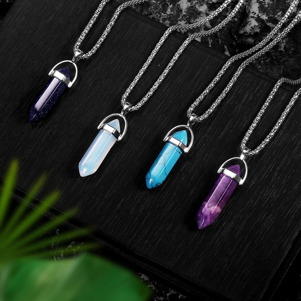 6 PCS Chain Necklace Egirl Men Male Emo Goth Chains Statement Lock Key 1-4 Layered Pendants Necklace for Women boy Long Multilayer Chains Punk Choker Silver and Gold Set