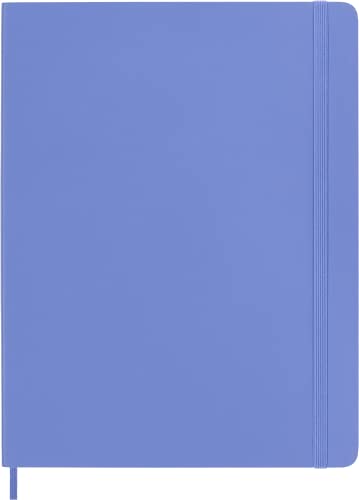Moleskine Classic Notebook, Soft Cover, XL (7.5" x 9.5") Plain/Blank, Hydrangea Blue, 192 Pages