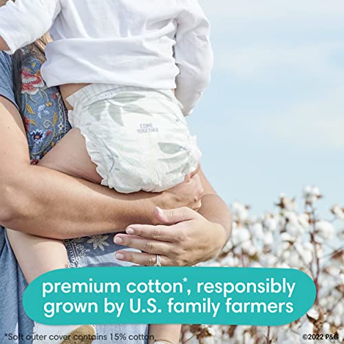 Pampers Baby Diapers - Pure Protection - Size 2, 120 Count, for up to 100% Leakproof, Premium Plant-based Skin Protection