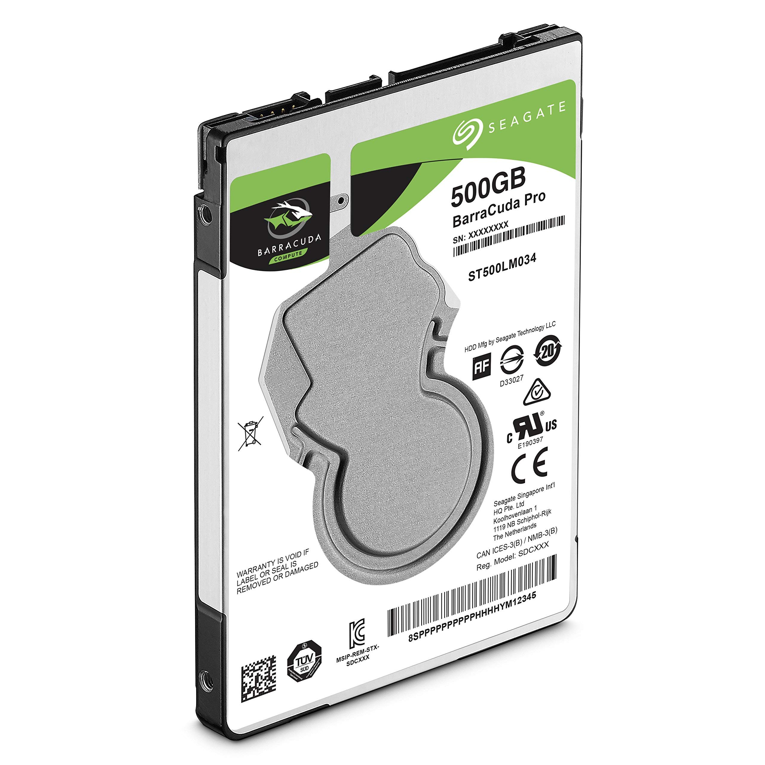 Seagate BarraCuda Pro 500GB Internal Hard Drive Performance HDD – 2.5 Inch SATA 6Gb/s 7200 RPM 128MB Cache for Computer Desktop PC Laptop, Data Recovery (ST500LM034) (Renewed)