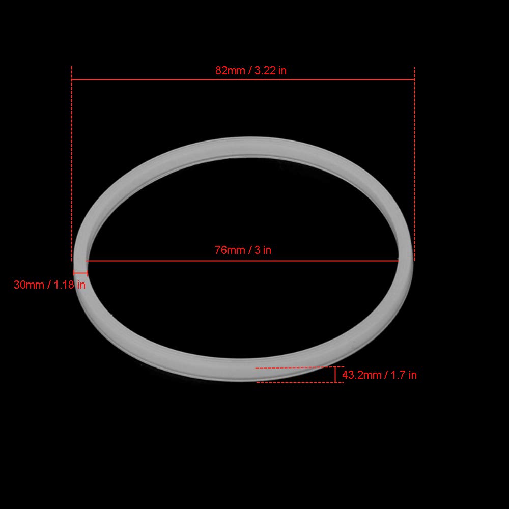 4 Pcs Rubber Gasket Sealing White O Ring Blender Gasket Replacement Parts for Ninja Juicer Blender (8.3 cm/3.2 inch)