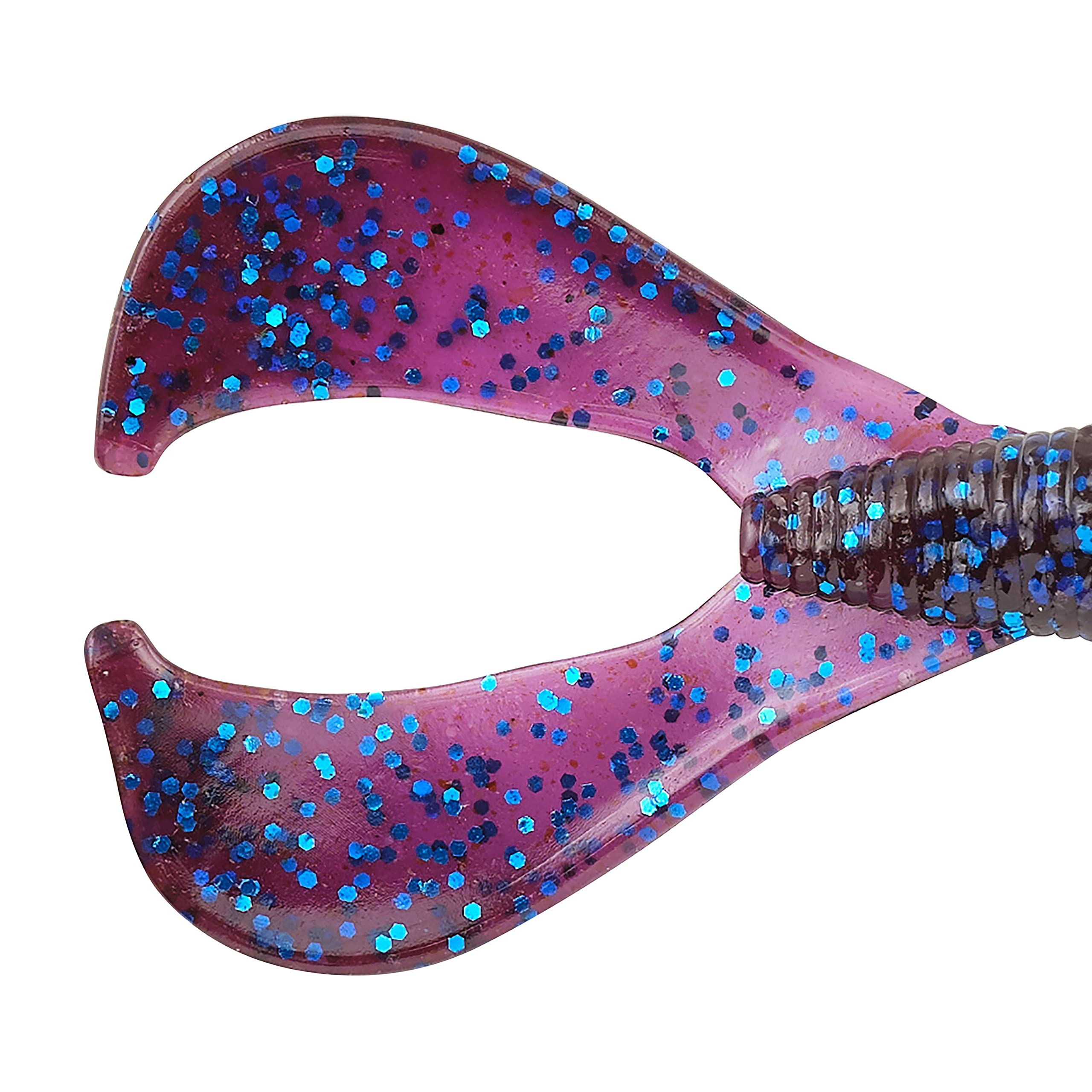 Berkley Powerbait The Boss Grub Fishing Soft Bait, Blue Fleck, 3"
