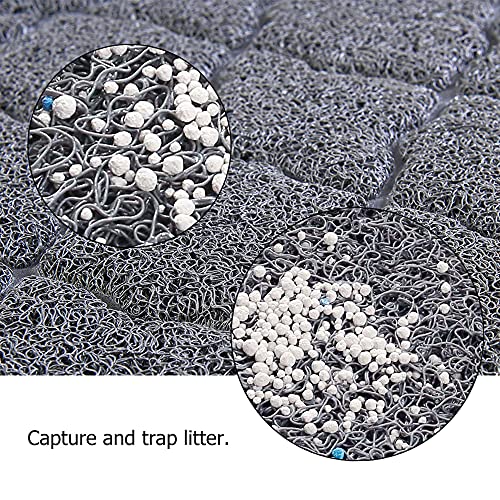unipaws Cat Litter Trapping Mat, Litter Box Scatter Control Pad, Litter Free Floors and Urine Waterproof, Gentle on Paws, No Phthalate