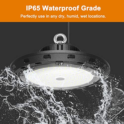 VCMAG UFO LED High Bay Light 150W 21,000lm 5000K Daylight 600W HID/HPS Equivalent with US Plug 5' Cable LED Warehouse Lights Commercial Shop Workshop Garage Factory Lowbay Area Lighting Fixture
