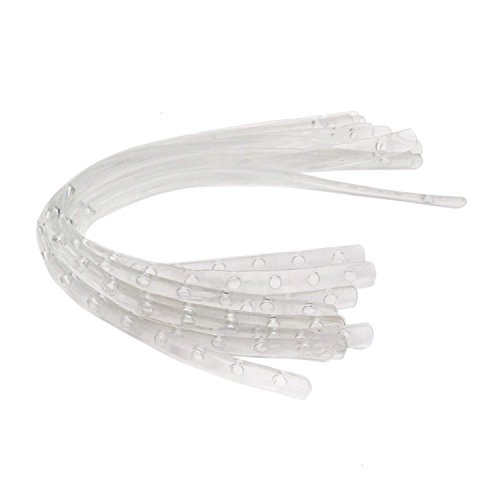esowemsn 36pcs Plastic Transparent Display Hanger Strips,Coordinate Heavy Weight Plastic Clip Strip Displays Stable Hanger Connector (Transparent)