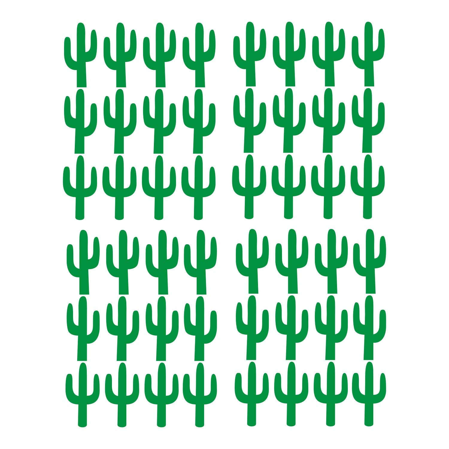 JOYRESIDE 48 Pieces/Set Cactus Decals Wall Vinyl Sticker Home House Nursery Desin Cacti for Baby Kids Boy Girl Bedroom Living Room Decoration Art Decor YMX20 (Green)