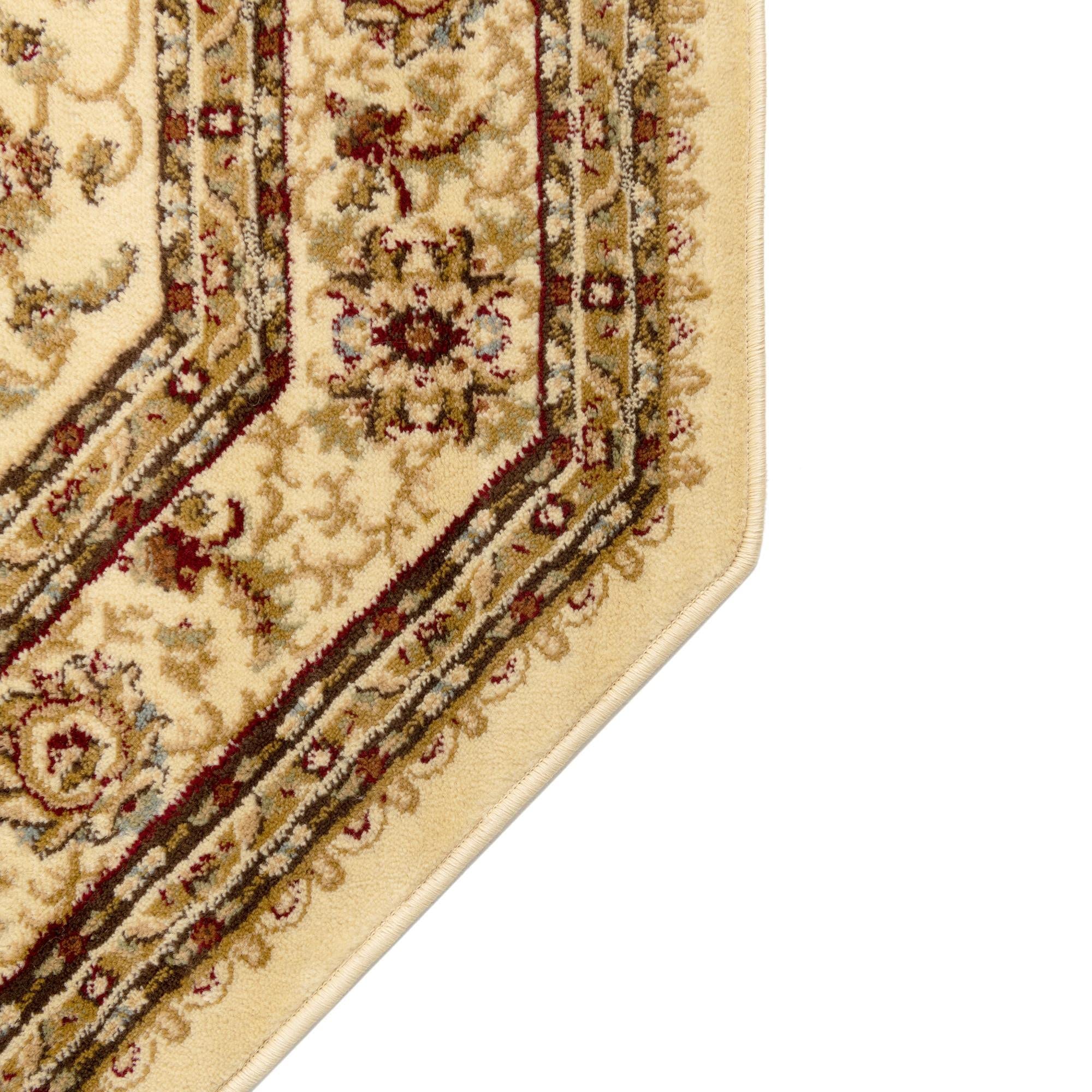 Rugs.com Aditi Collection Rug β 5' 3 Octagon Cream Low Rug Perfect for Living Rooms, Kitchens, Entryways