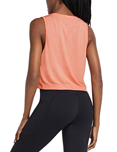 BALEAF Women's Tops Workout Tank Top Crop Tops Cropped Athletic Gym Muscle Shirts Yoga Trendy Heather Coral M