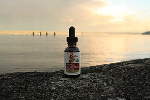 Berry Beautiful Certified Organic Red Raspberry Seed Oil - Cold-pressed from US grown raspberries (1 fl oz)