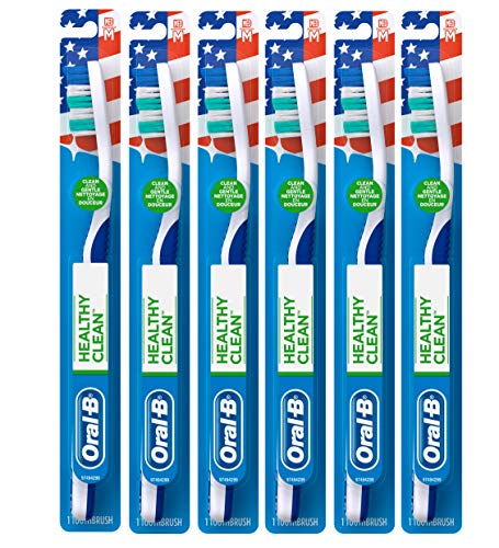 Oral-B Healthy Clean Toothbrush, Medium, Pack of 6